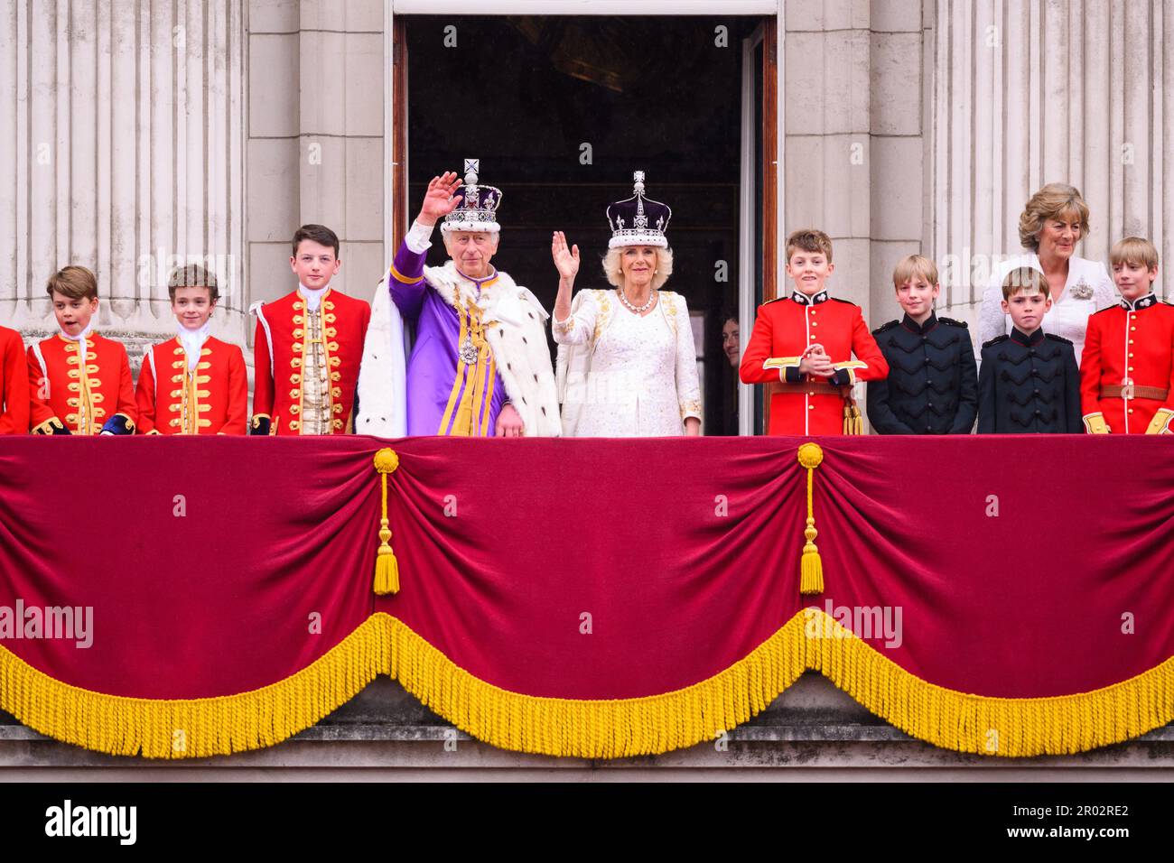 London, UK. 6th May, 2023. King Charles III and Queen Camilla with the ...