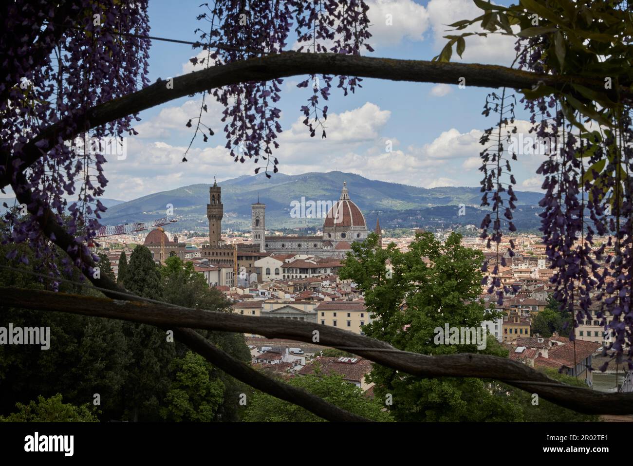 View of Cathedral Santa Maria del Fiore from Arcade in the Boboli ...