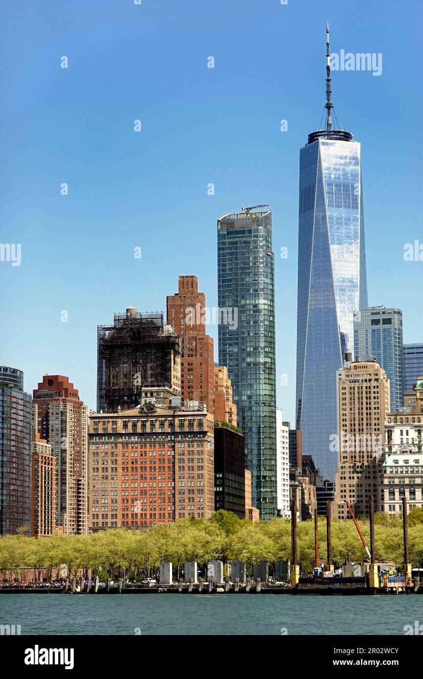 View of the Financial District, Lower Manhattan, New York from the ...
