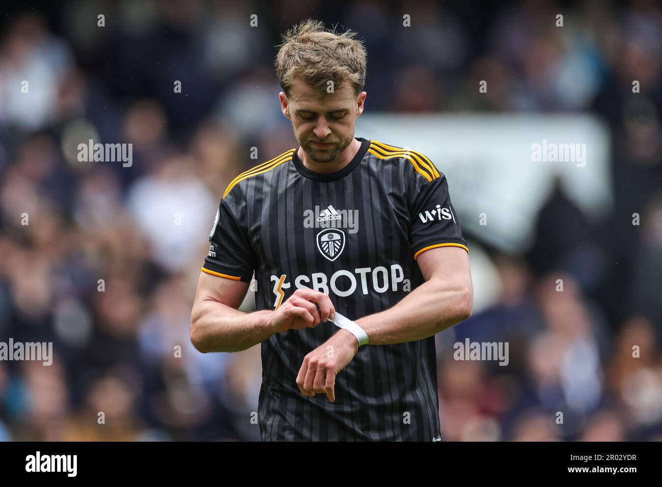 Patrick Bamford #9 of Leeds United during the Premier League match ...