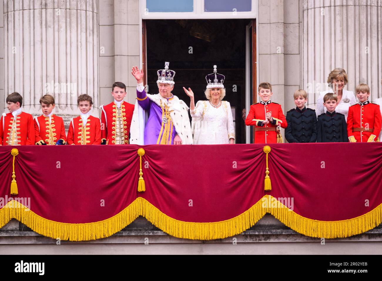 London, UK. 6th May, 2023. King Charles III and Queen Camilla with the ...