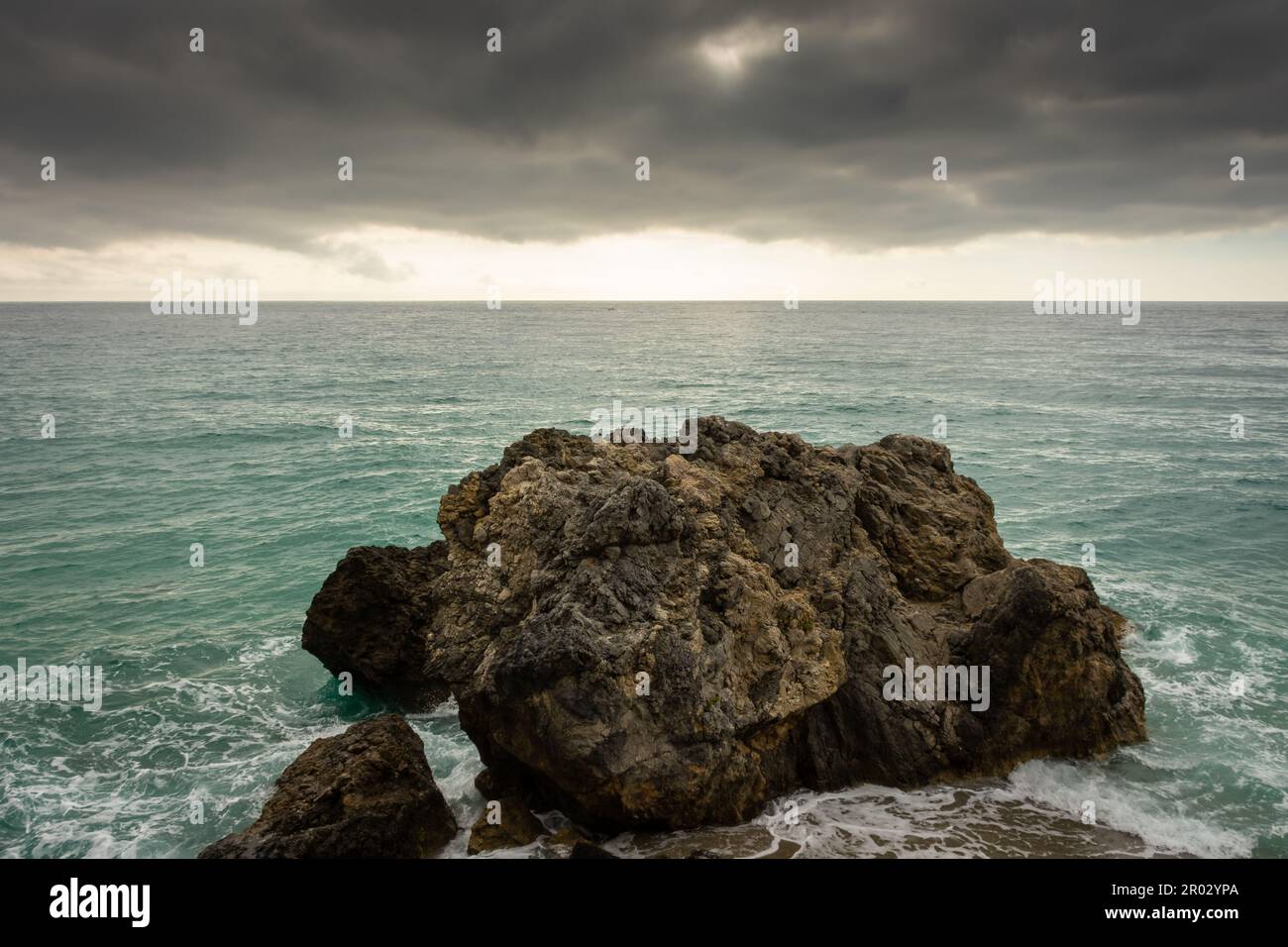 Sea Stack in the Ligurian Sea, Italy Stock Photo - Alamy
