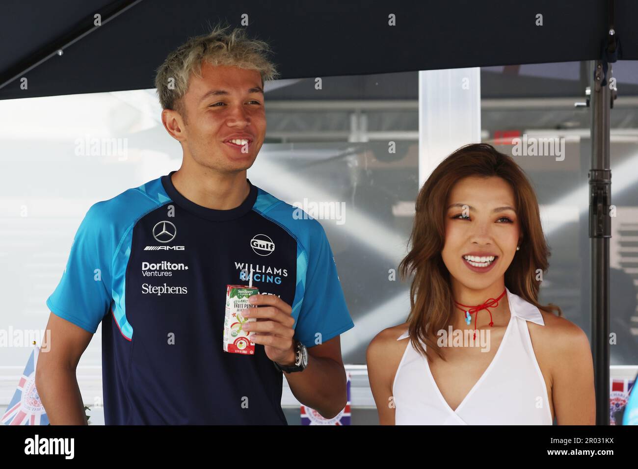 Miami, USA. 06th May, 2023. (L to R): Alexander Albon (THA) Williams ...