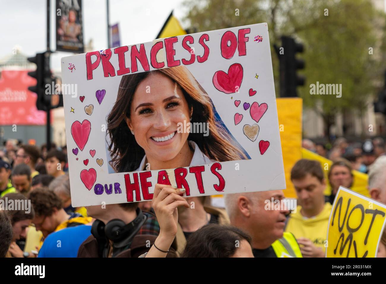 Westminster, London, UK. 6th May, 2023. Protesters have gathered near ...