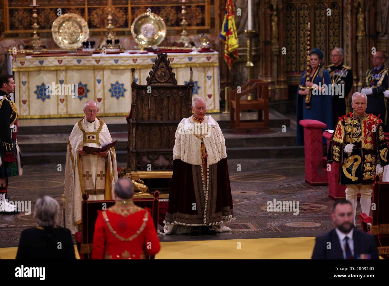 Britain's King Charles III during his coronation at Westminster Abbey ...