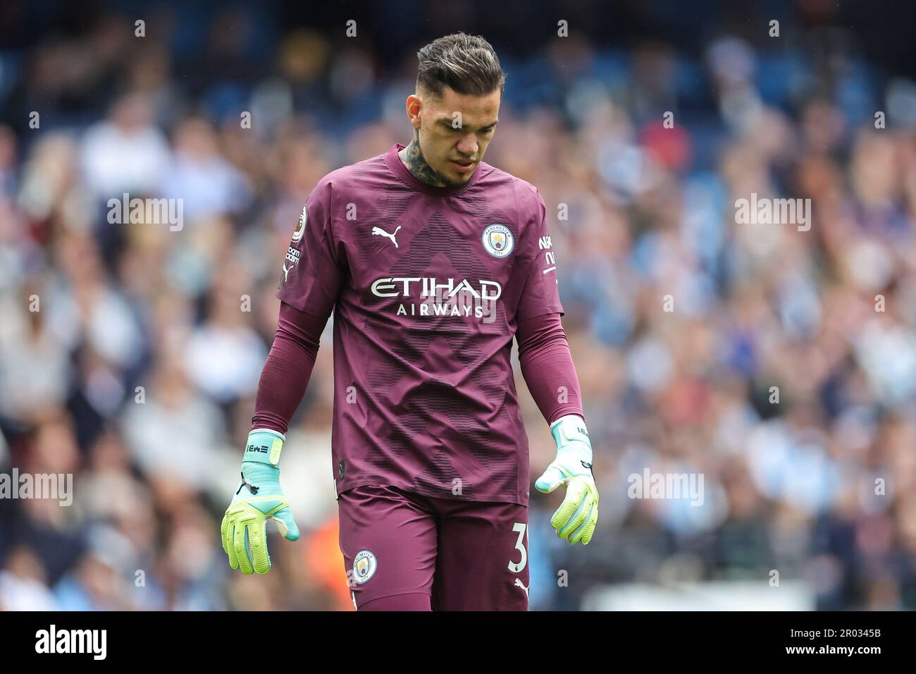 Ederson #31 of Manchester City during the Premier League match ...