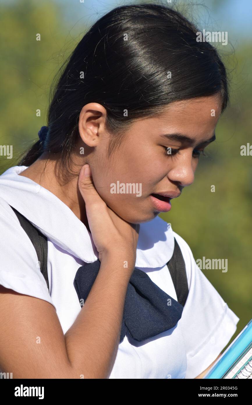 Girl student choking hi-res stock photography and images - Alamy