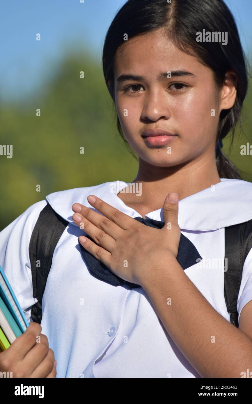 A Girl Student And Appreciation Stock Photo - Alamy
