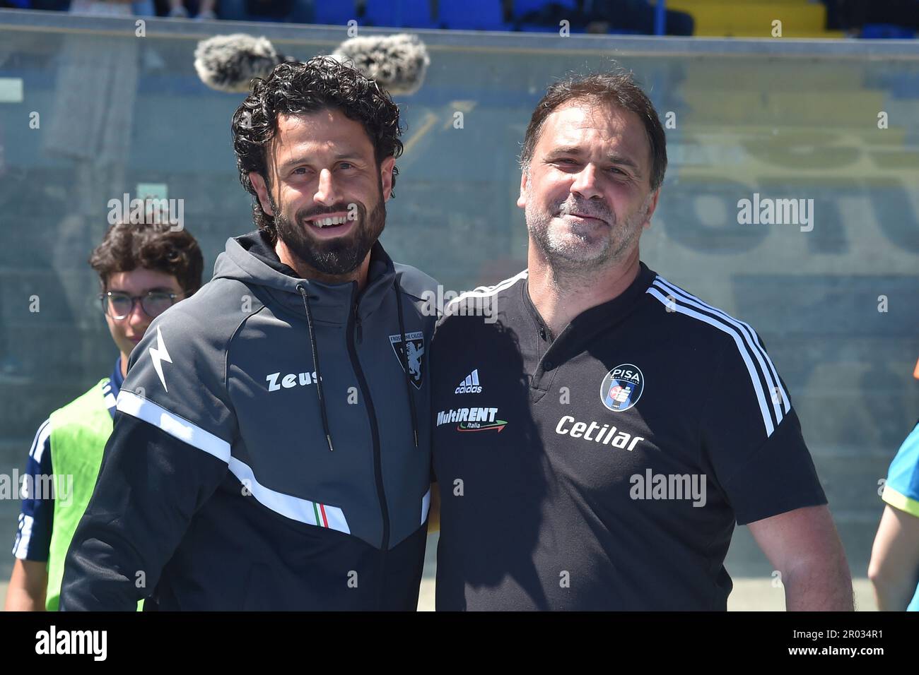 Pisa, Italy. 06th May, 2023. Head coach of Frosinone Fabio Grosso and ...
