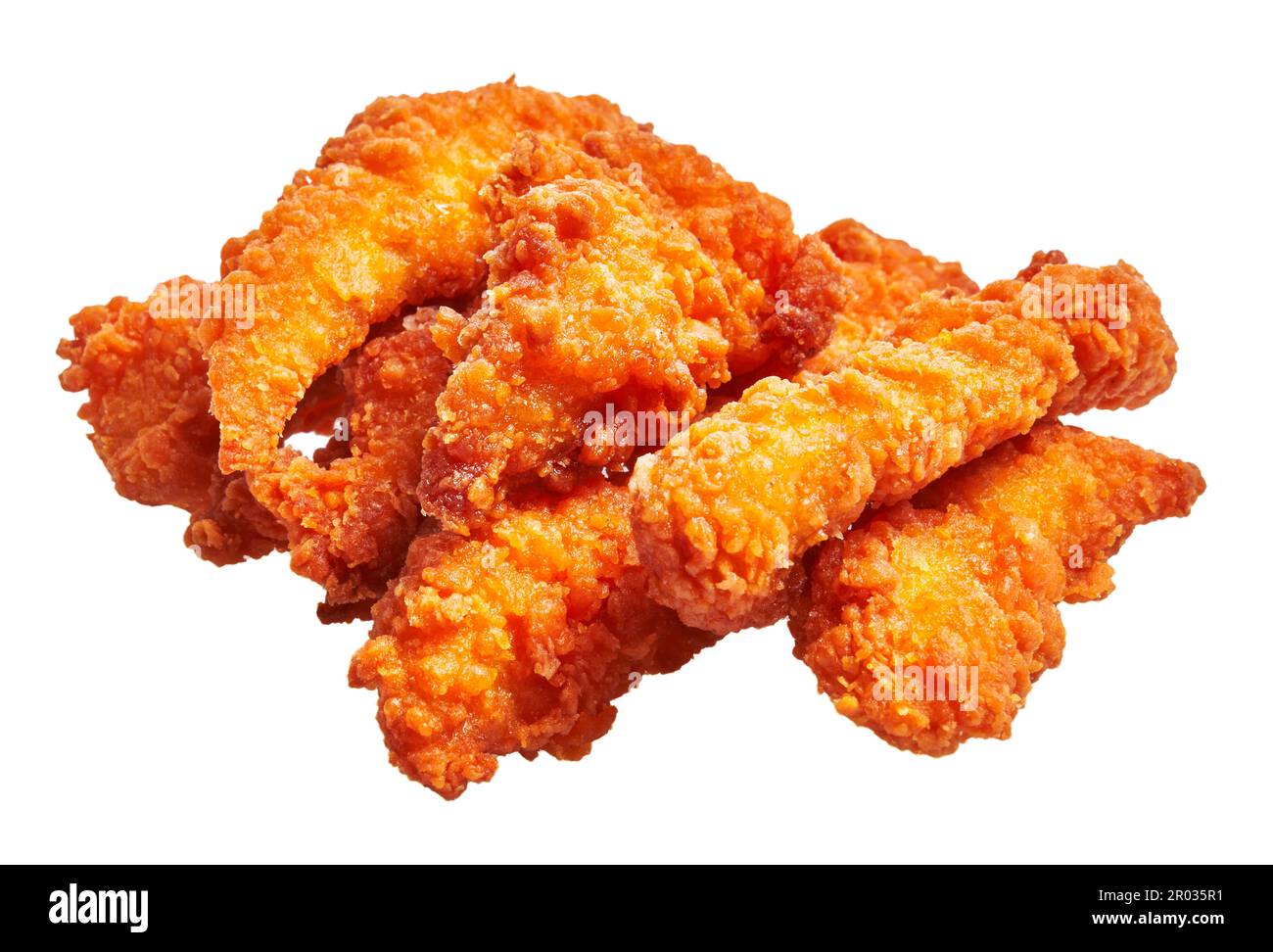 Delicious fried chicken over isolated white background Stock Photo - Alamy