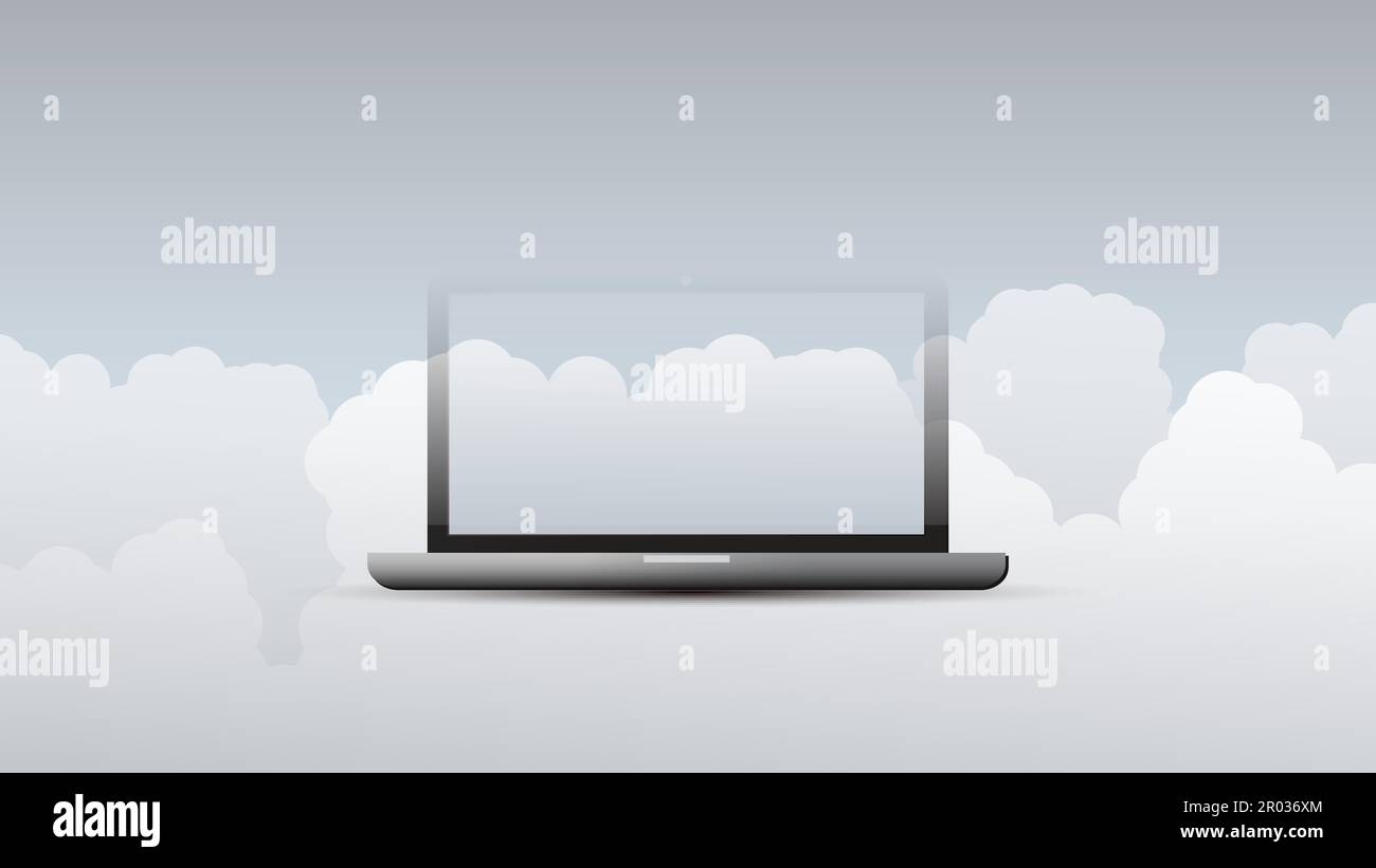 Cloud Computing Design Concept with Tablet and Clouds - Digital Network Connections, Technology ...