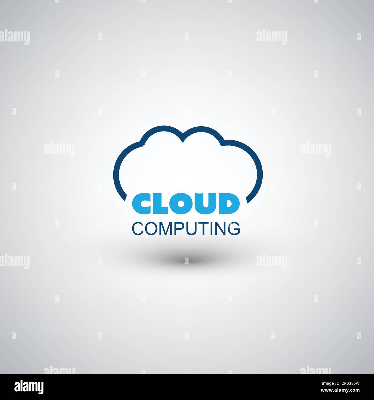 Cloud Computing Icon or Label Design Stock Vector Image & Art - Alamy