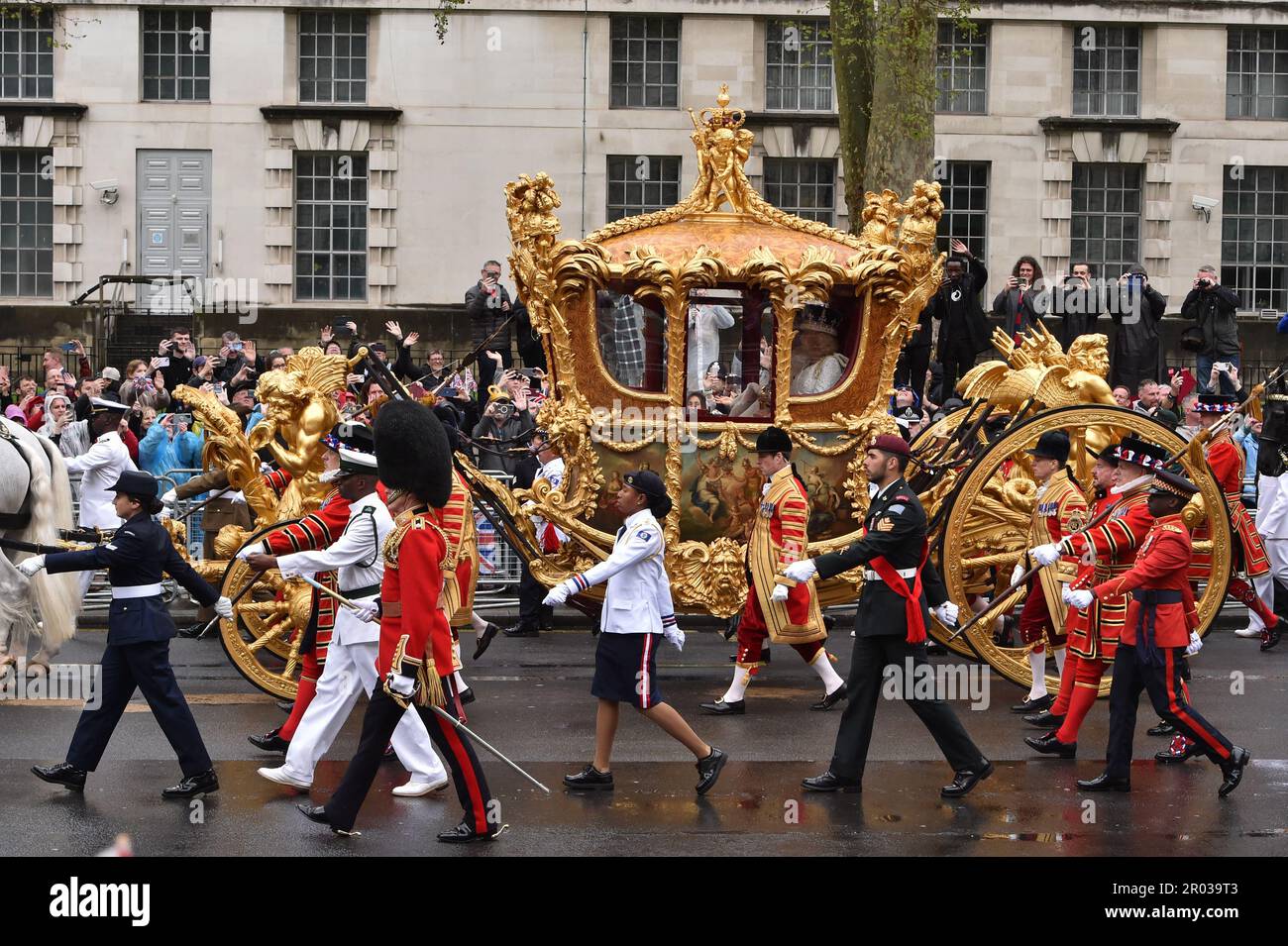 London, England, UK. 6th May, 2023. King Charles III and Queen Camilla ...