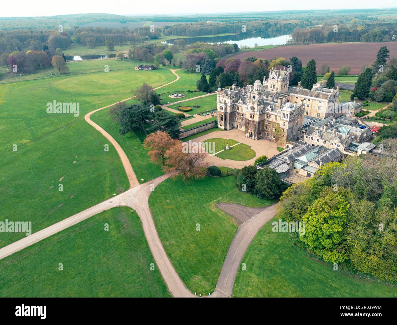Aerial view of the once stately home not a luxury hotel. The grand ...