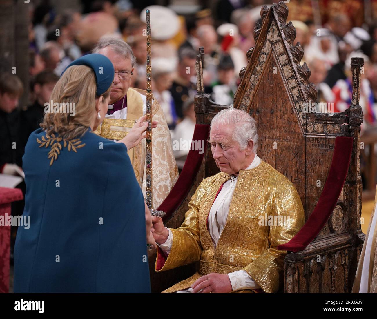 Lord President of the Council, Penny Mordaunt, presenting the Sword of ...