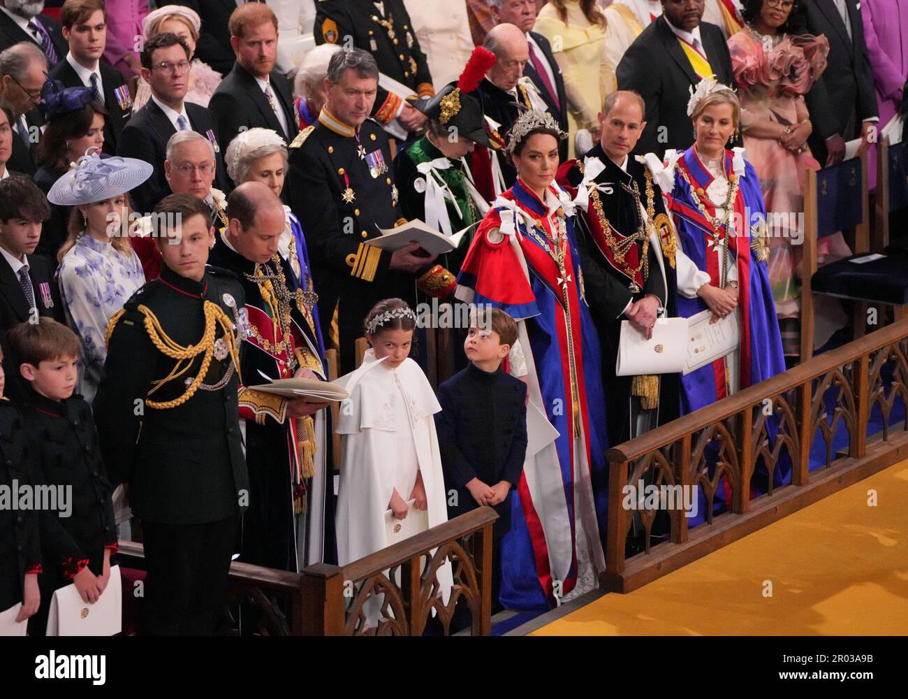(Front row 3rd left to right) The Prince of Wales, Princess Charlotte ...