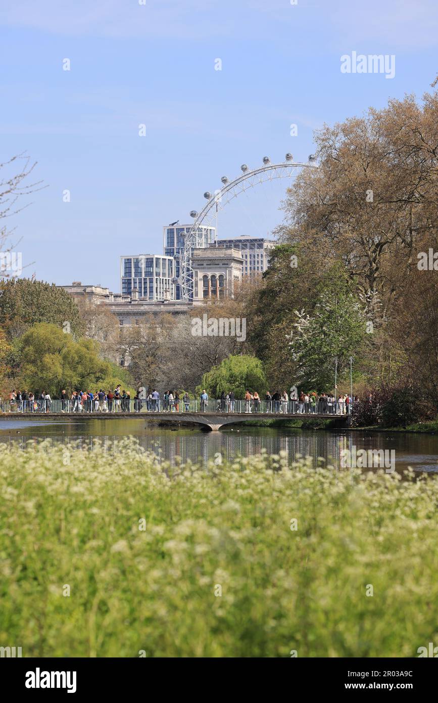 Spring sunshine for the early May Bank Holiday weekend, in St James's ...