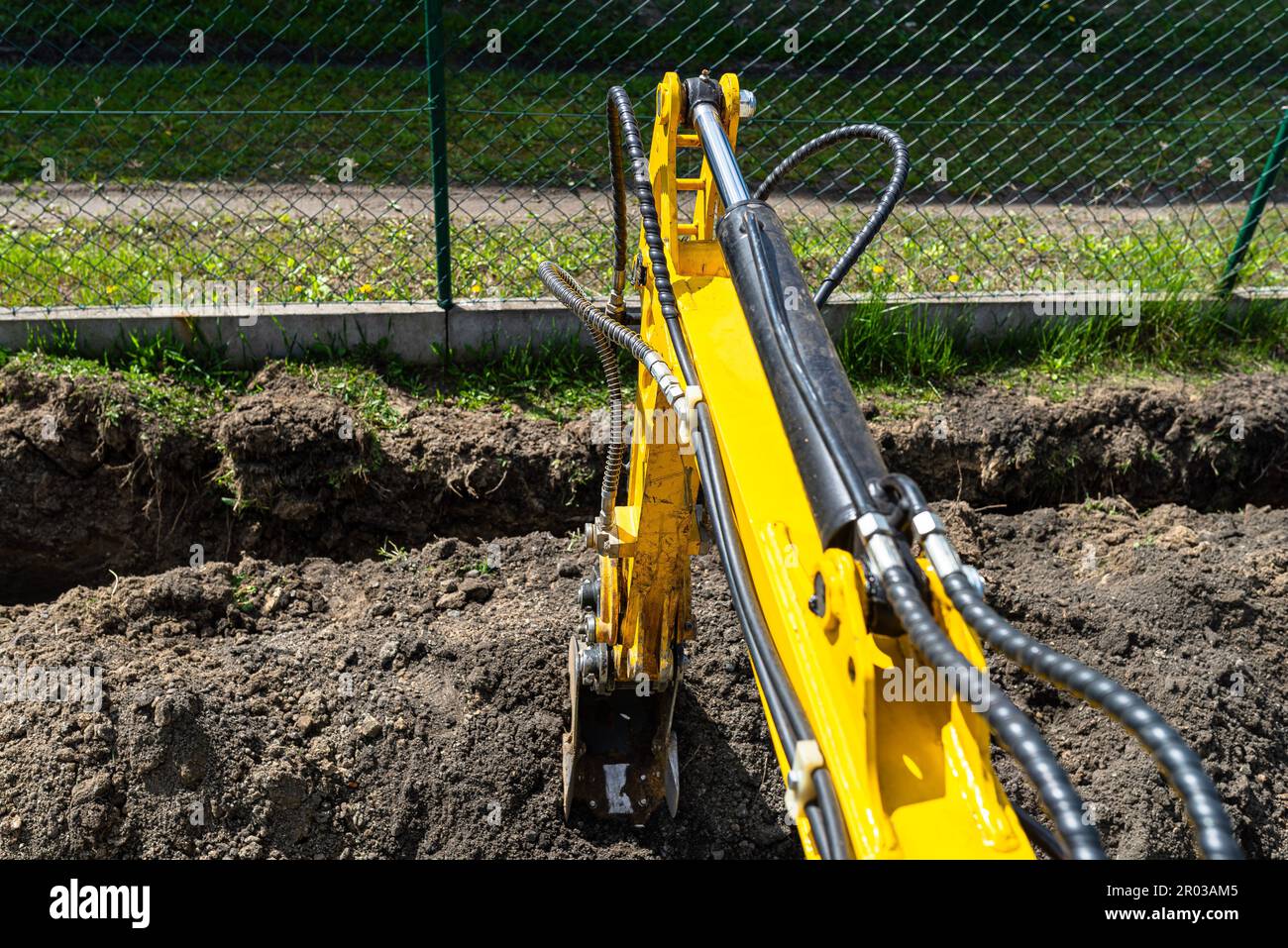 Construction drainage ditch along hi-res stock photography and images ...