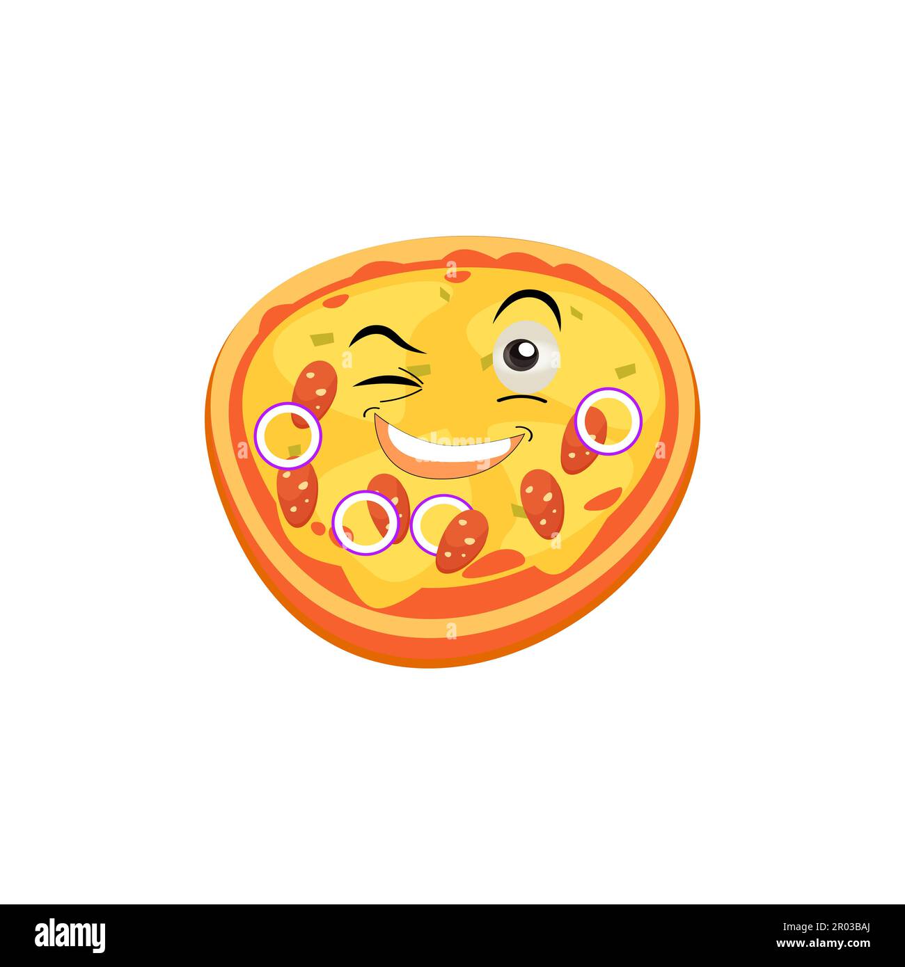 Pizza Classic Round Sticker Smiley Pizza Poster Emoji