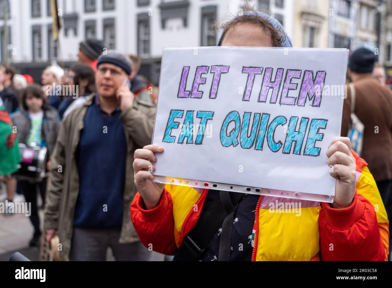 Cardiff, Cymru, Wales, UK. 06th May, 2023. Not My King, anti-monarchist ...