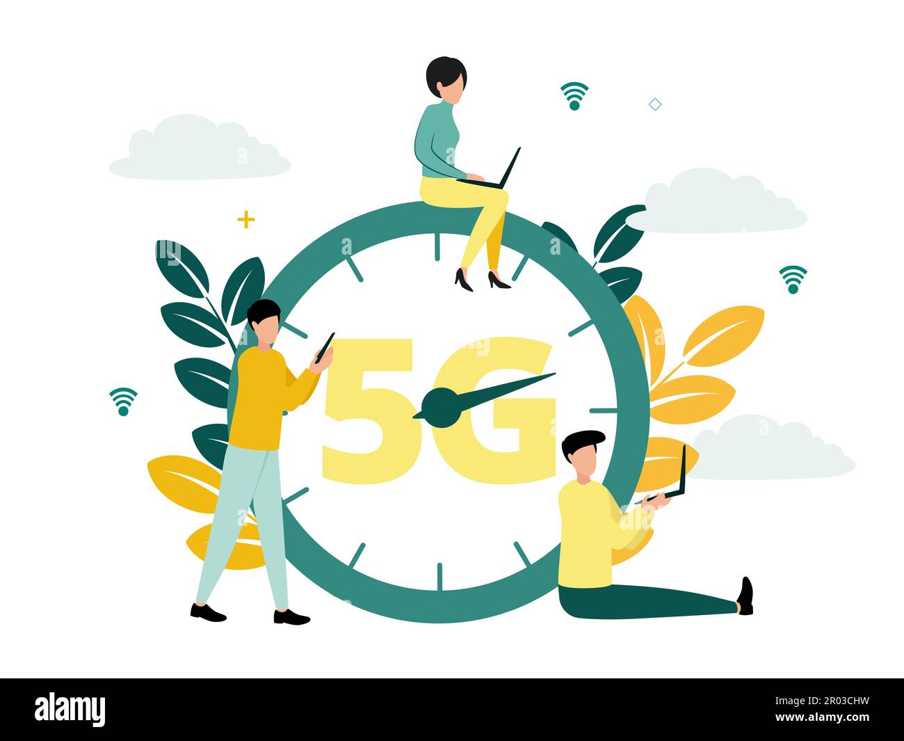 5g icons illustration Stock Vector Images - Alamy