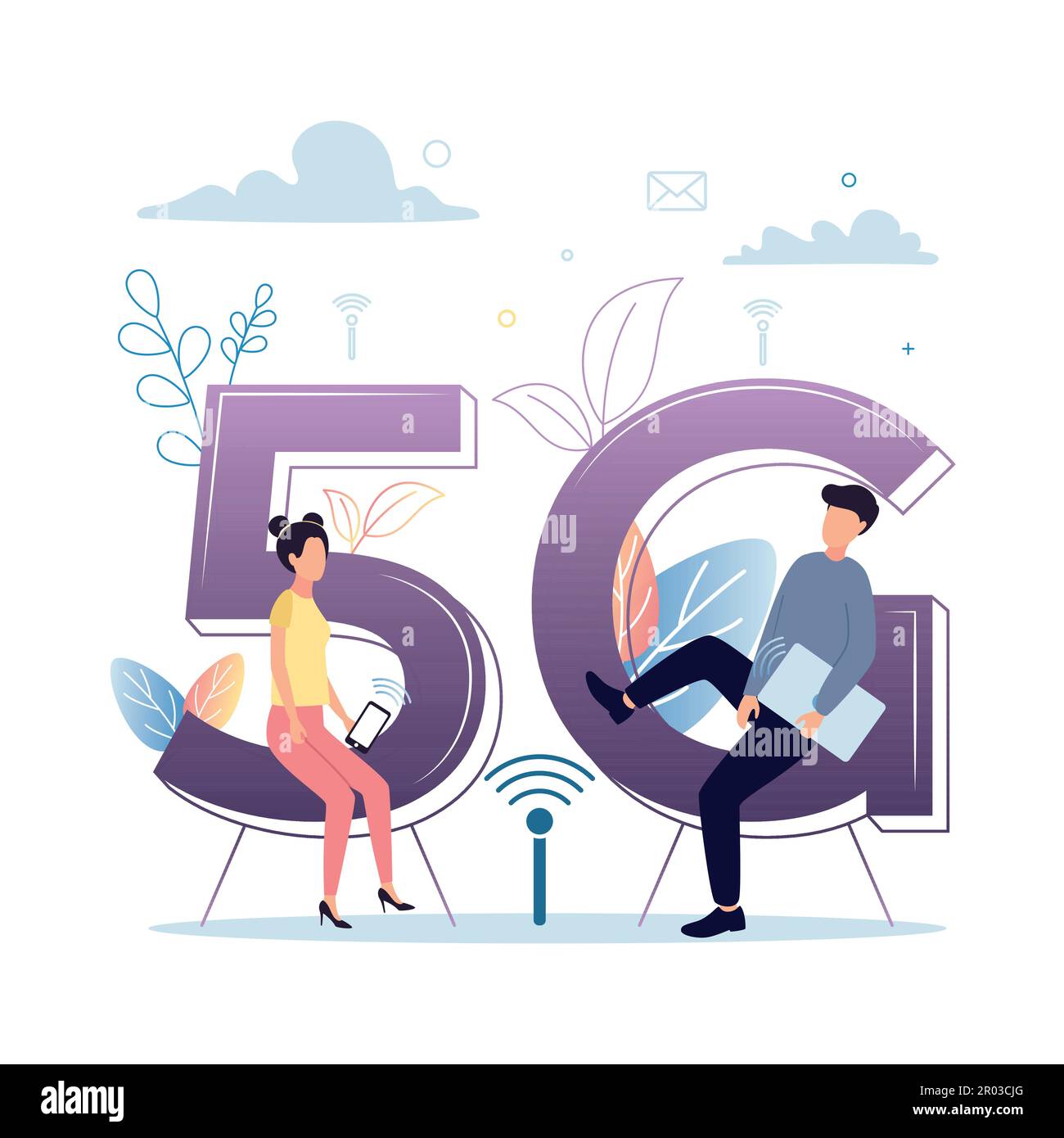 5g letter Stock Vector Images - Alamy