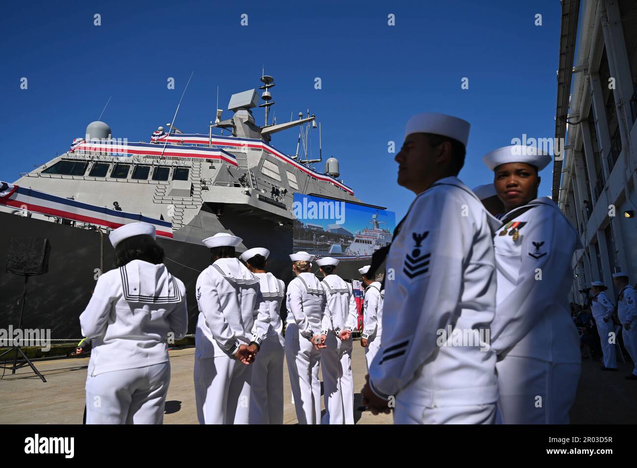 Photo by: NDZ/STAR MAX/IPx 2023 5/6/23 Naval personnel at the USS ...