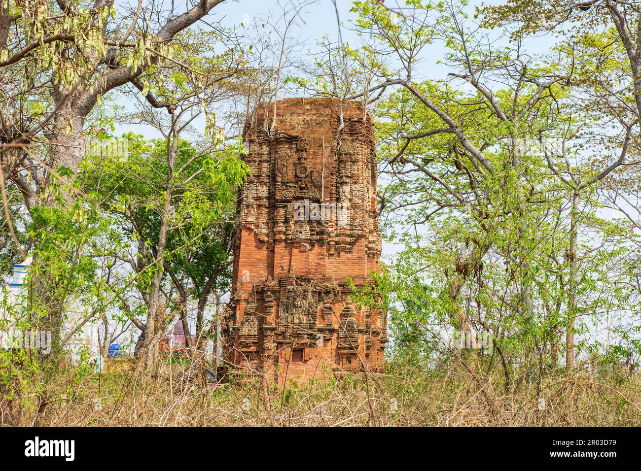 200 years old crumbling ruined building Jain temple in West Bengal, at ...