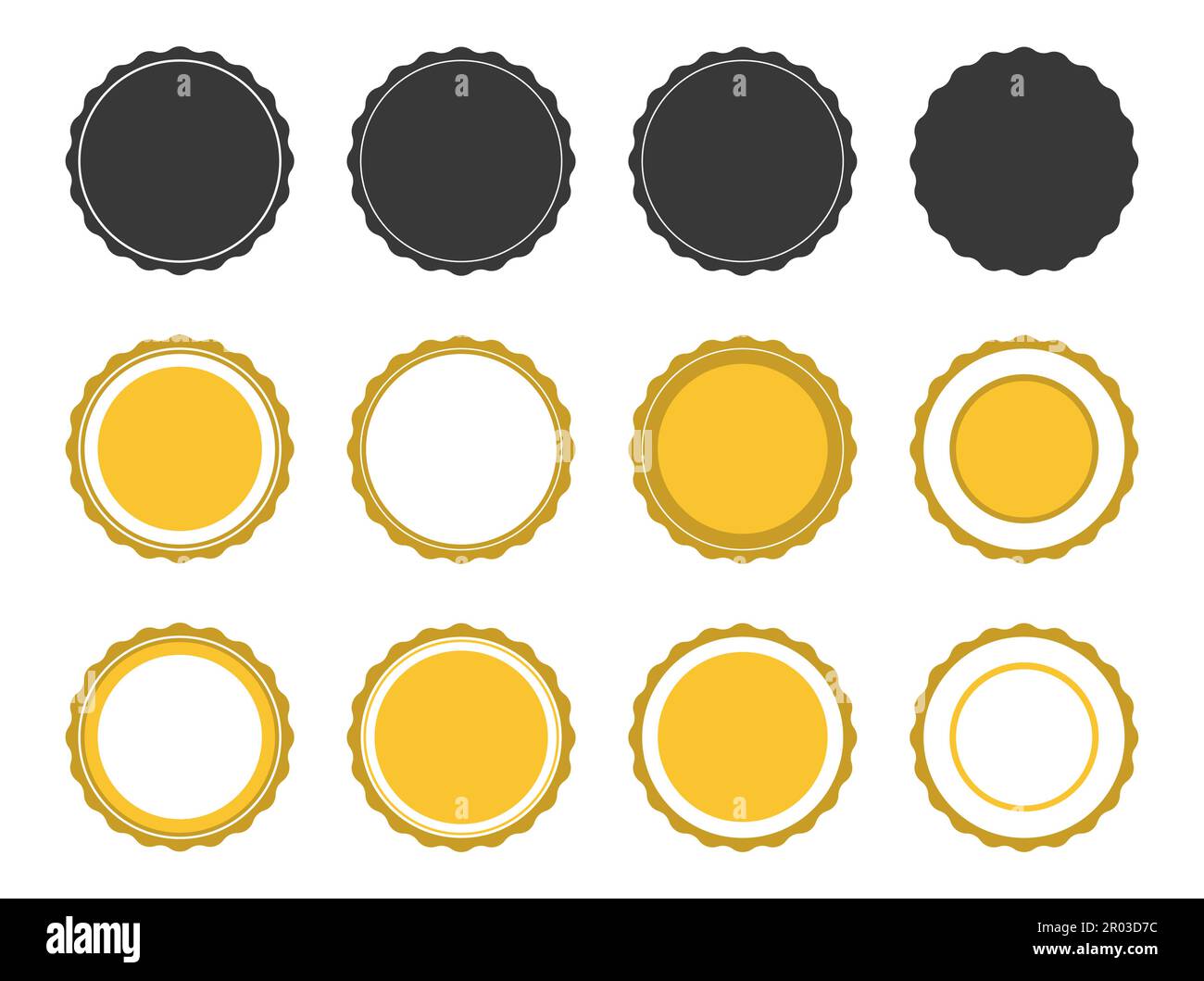 Empty round stamp set Stock Vector Images - Alamy