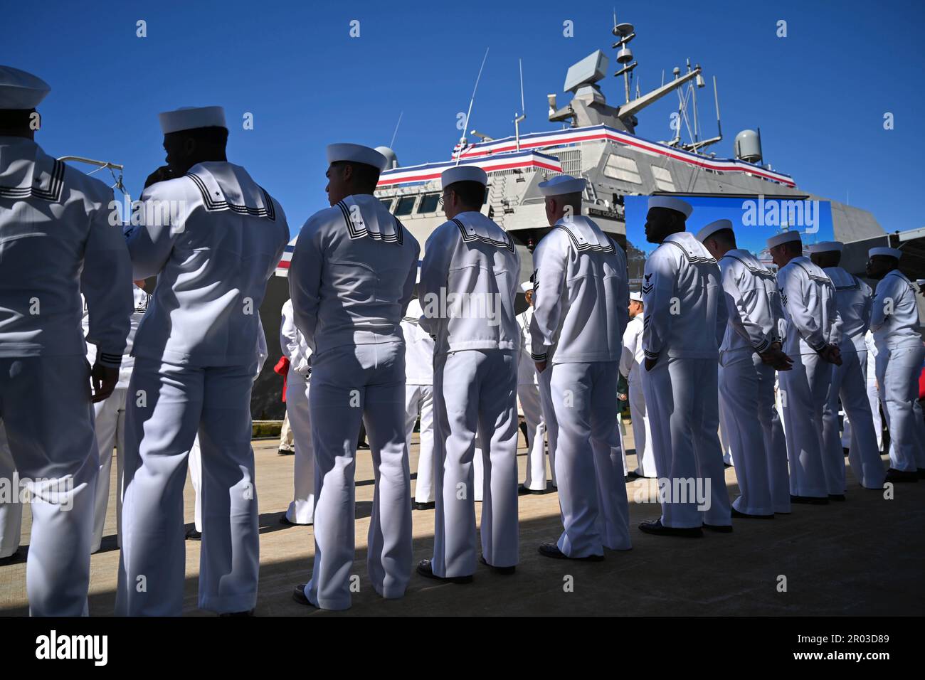 Photo by: NDZ/STAR MAX/IPx 2023 5/6/23 Naval personnel at the USS ...