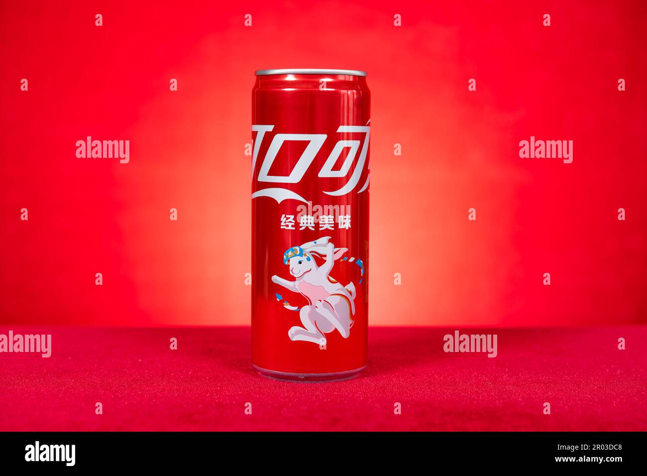 ZHONGSHAN China-March 1,2023:can of original flavor Coca-Cola specially ...