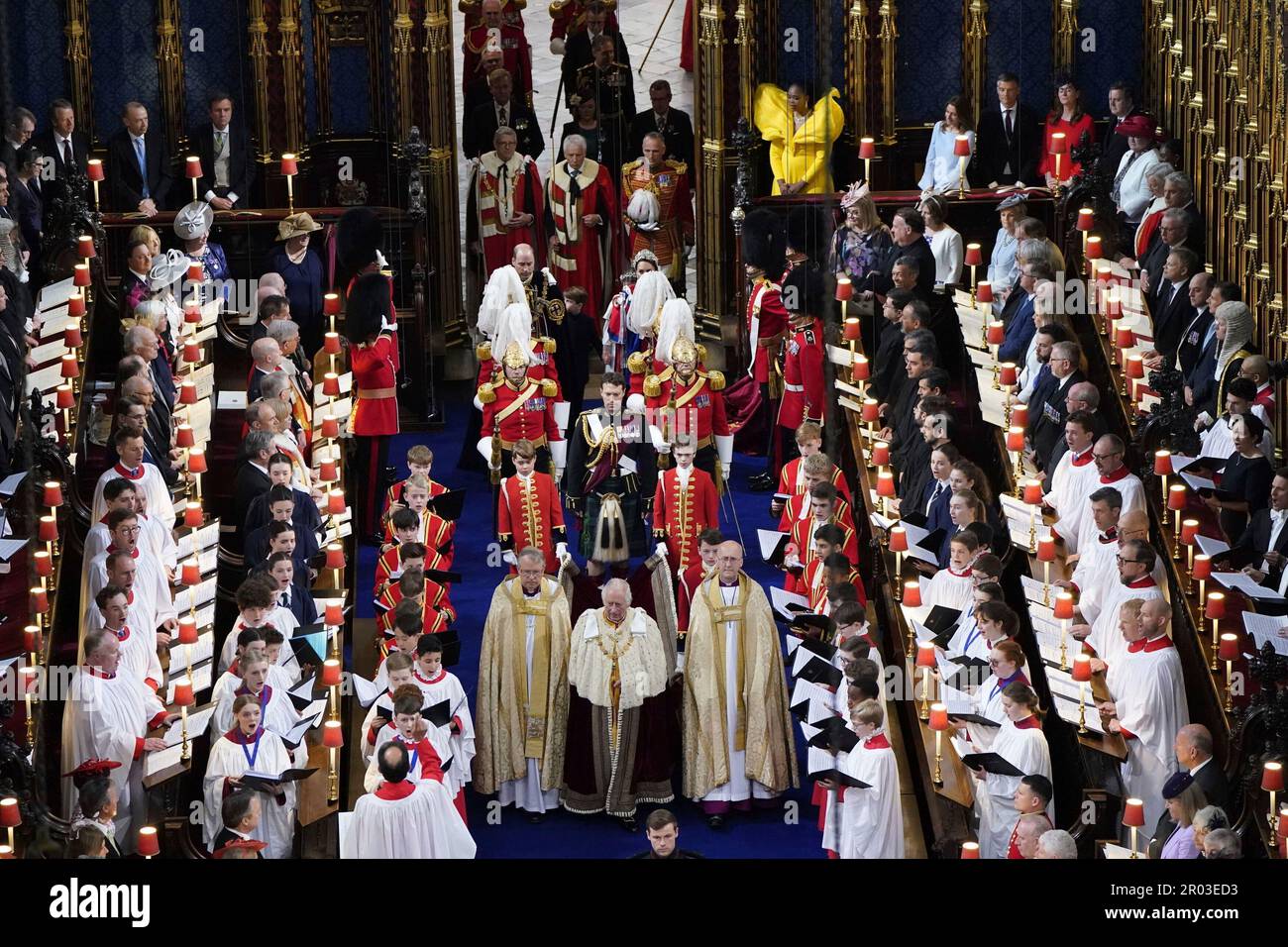King Charles III arrives for his coronation at Westminster Abbey, in ...