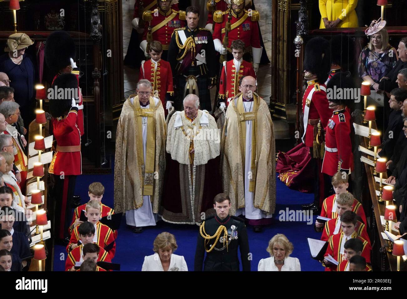 King Charles III arrives for his coronation at Westminster Abbey, in ...