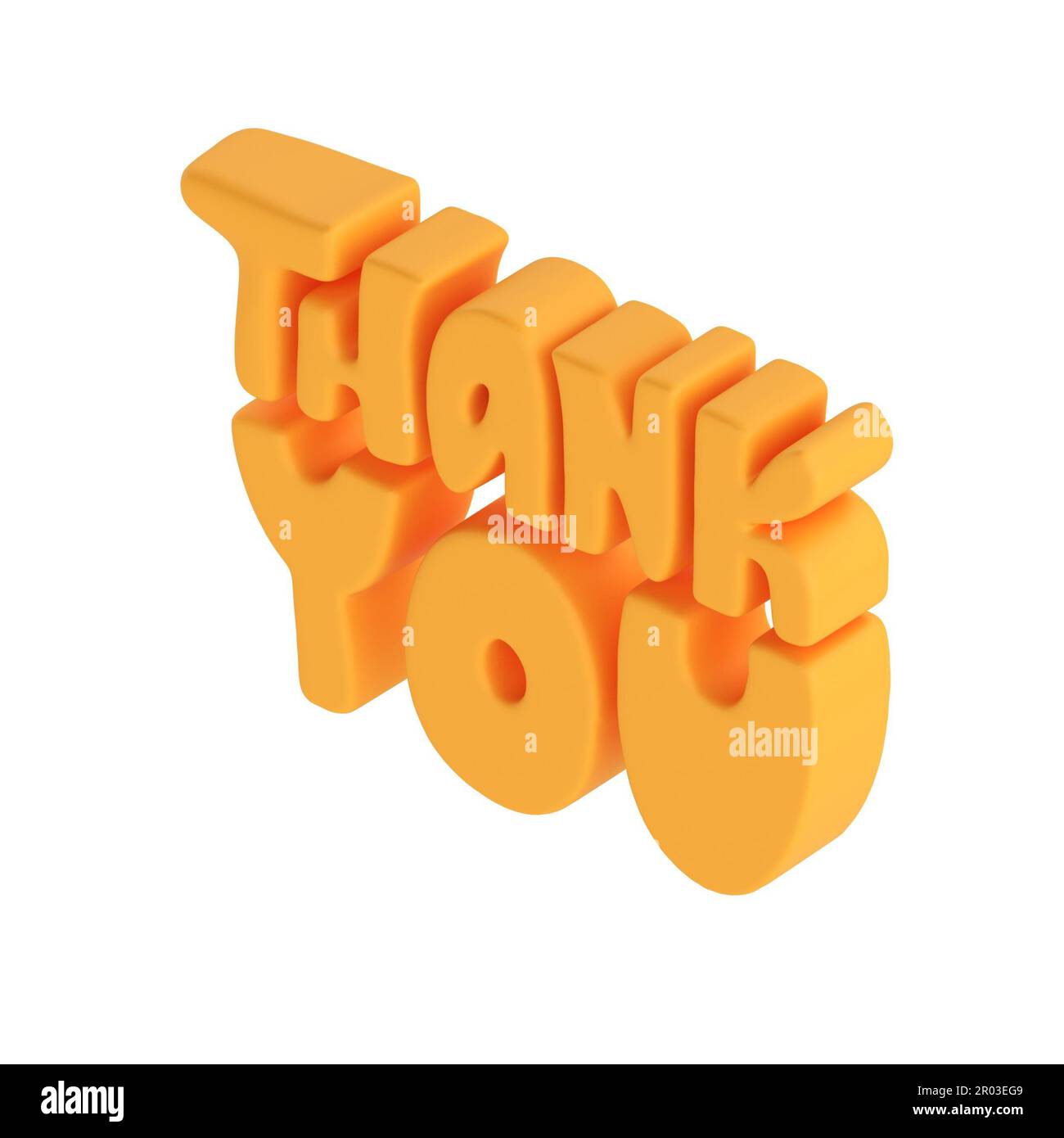Thank you orange lettering 3d text icon hand drawn, thanksgiving day ...