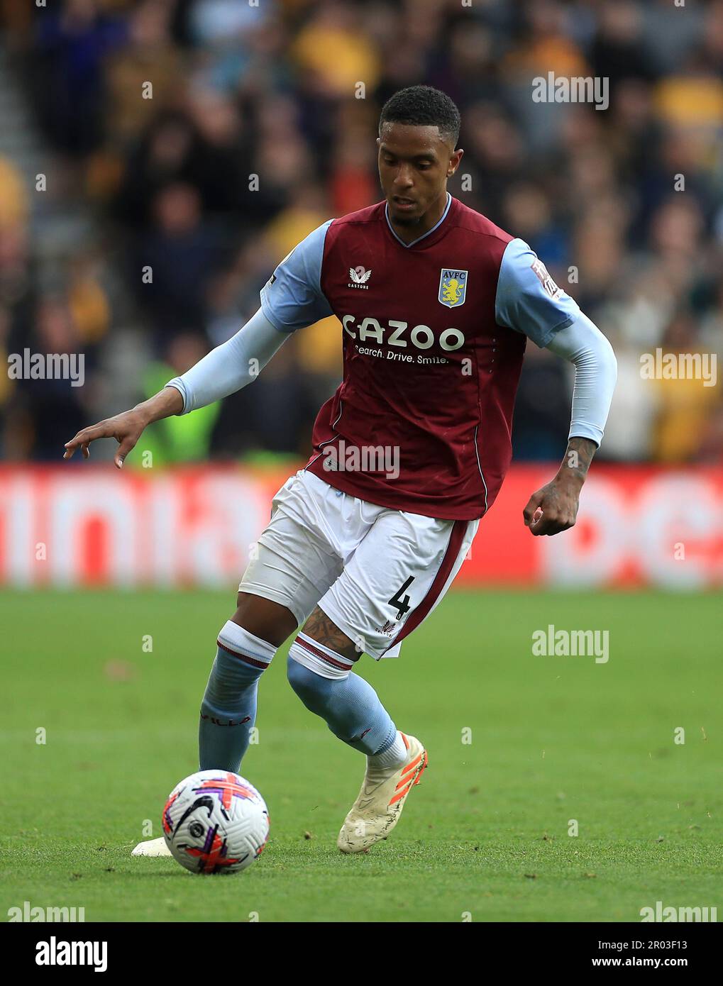 Aston Villa's Ezri Konsa during the Premier League match at Molineux ...