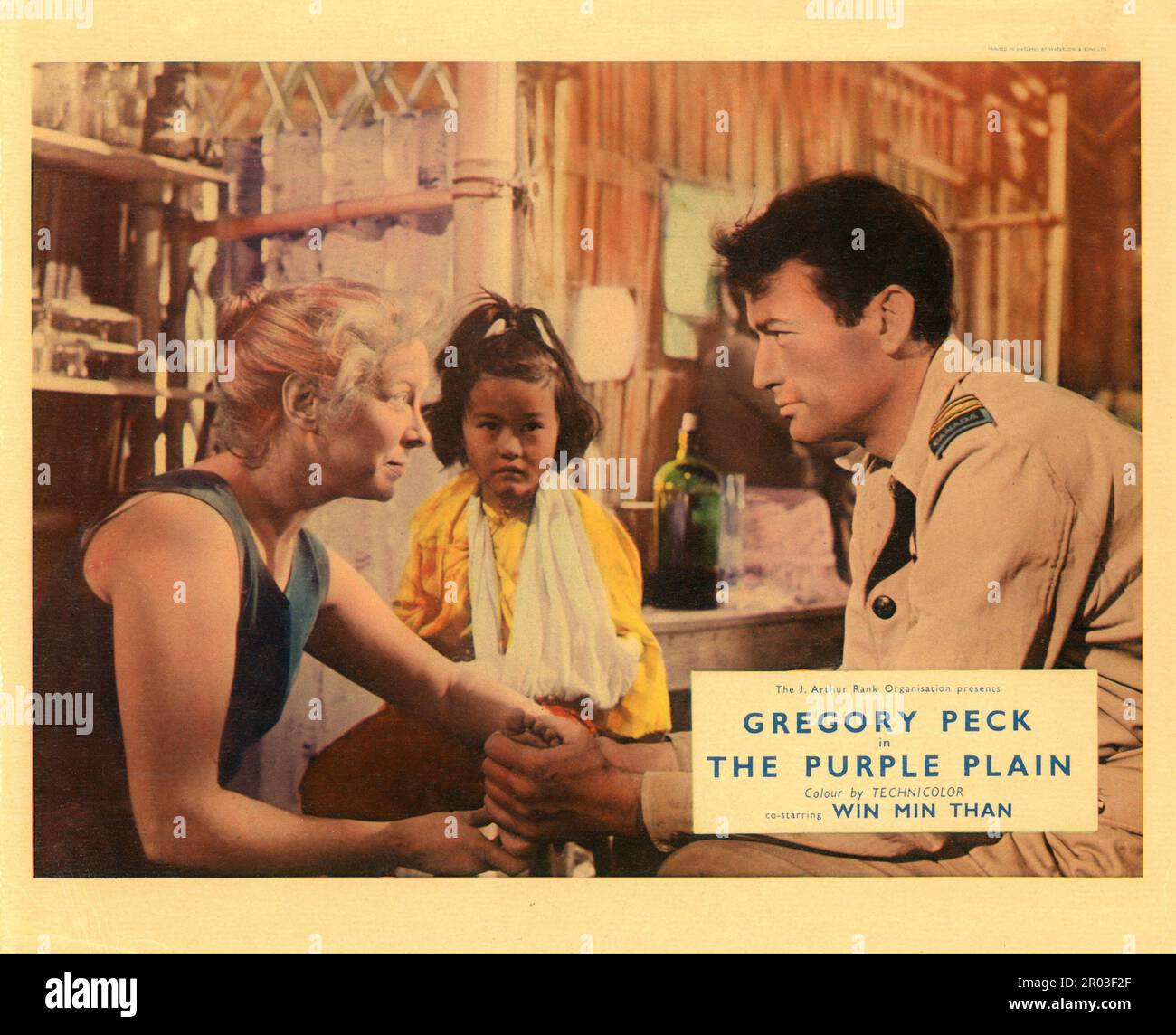 BRENDA De BANZIE and GREGORY PECK in THE PURPLE PLAIN 1954 director ROBERT PARRISH novel H.E ...