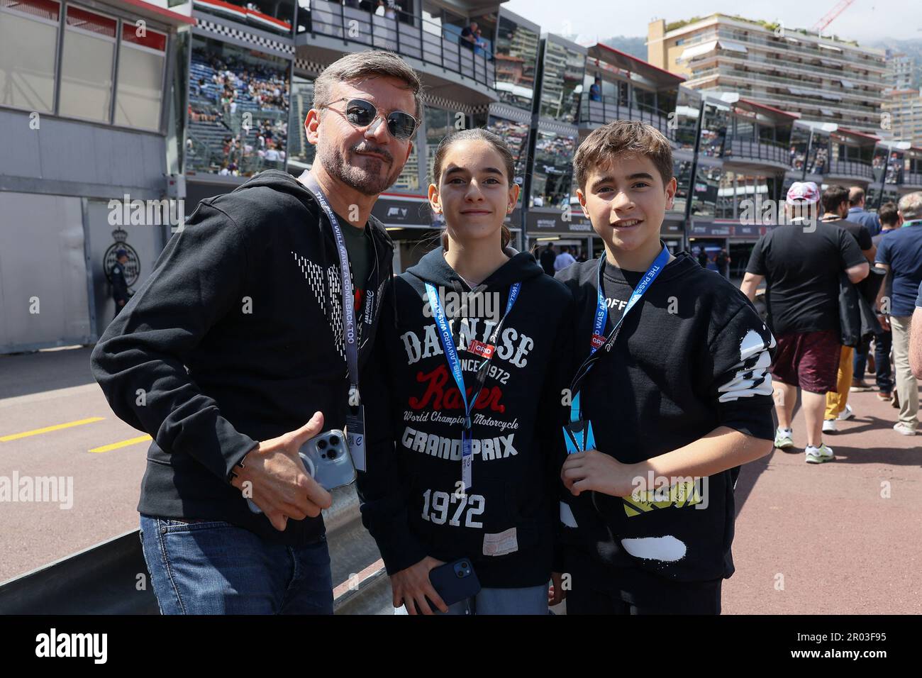 Max Biaggi with their sons Ines Angelica Biaggi and Leon Alexandre ...