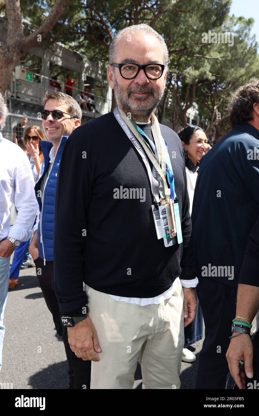 Memo Ruffini poses along the grid lane during the E-Prix, Monaco ...