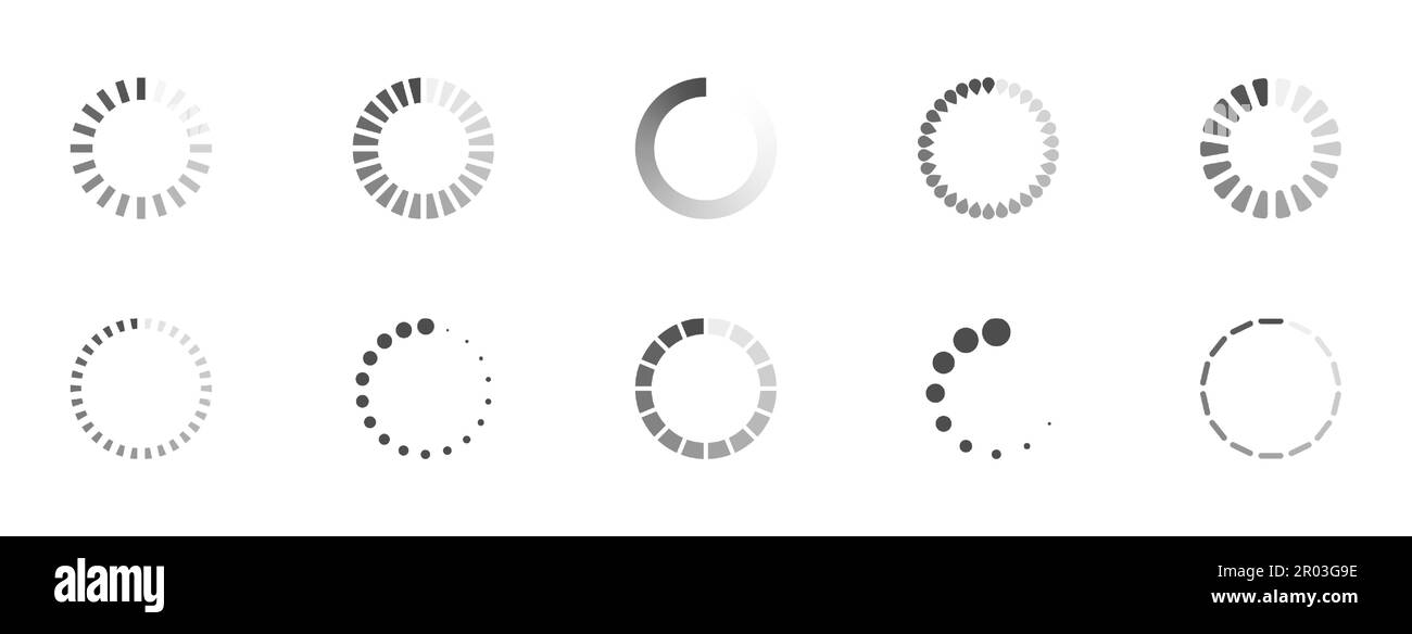 Download sign set. Load icons set. Load system. Data load. Loading bar ...