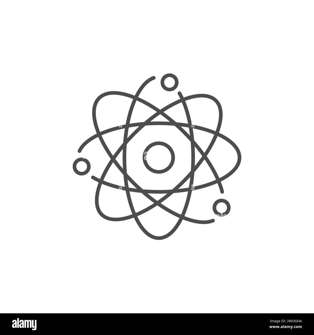 Atom related vector line icon. Vector outline illustration Isolated on ...