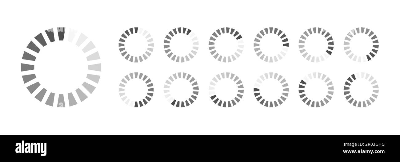 Circular Loading Buffering Icons Vector Video Ready for Animation Gif ...