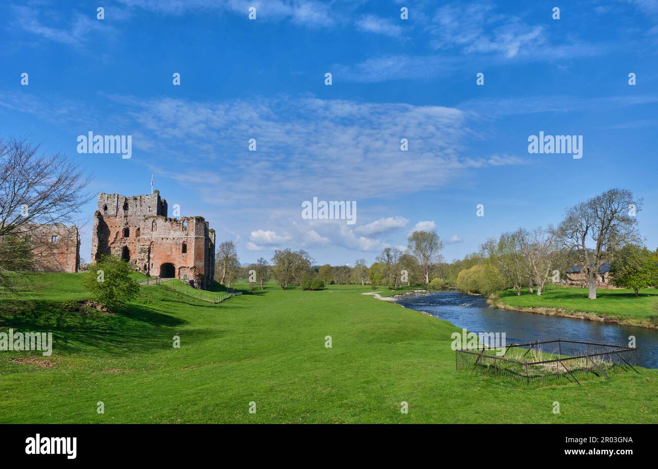 Brougham Castle, beside the River Eamont, Penrith, Cumbria Stock Photo ...