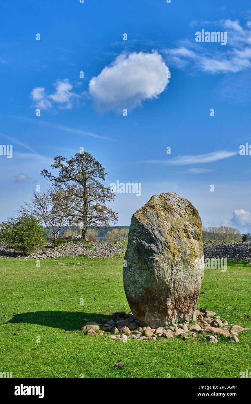 Standing Stone at Mayburgh Henge, Penrith, Cumbria Stock Photo - Alamy