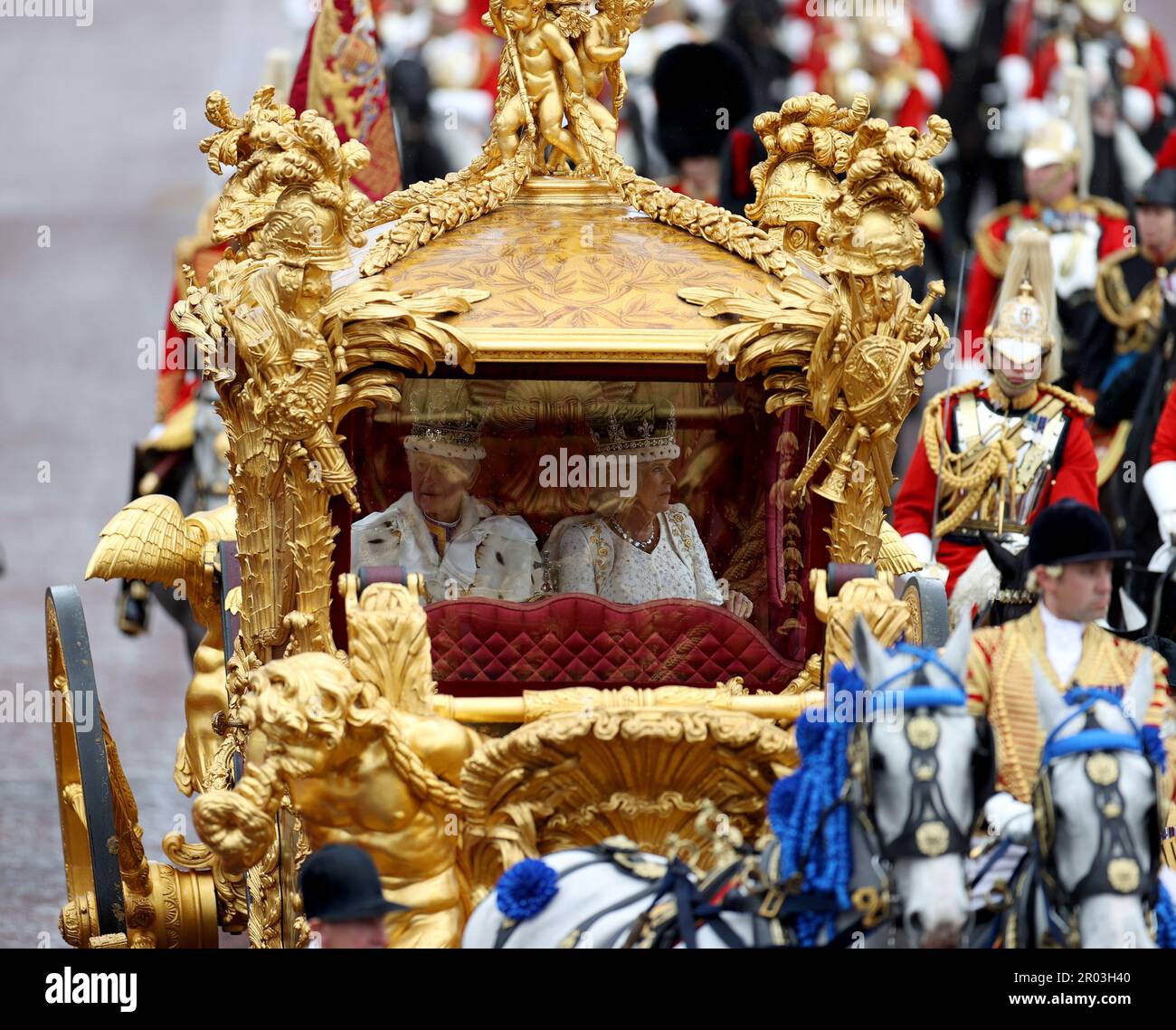 London, Britain. 6th May, 2023. Britain's King Charles III and Queen ...