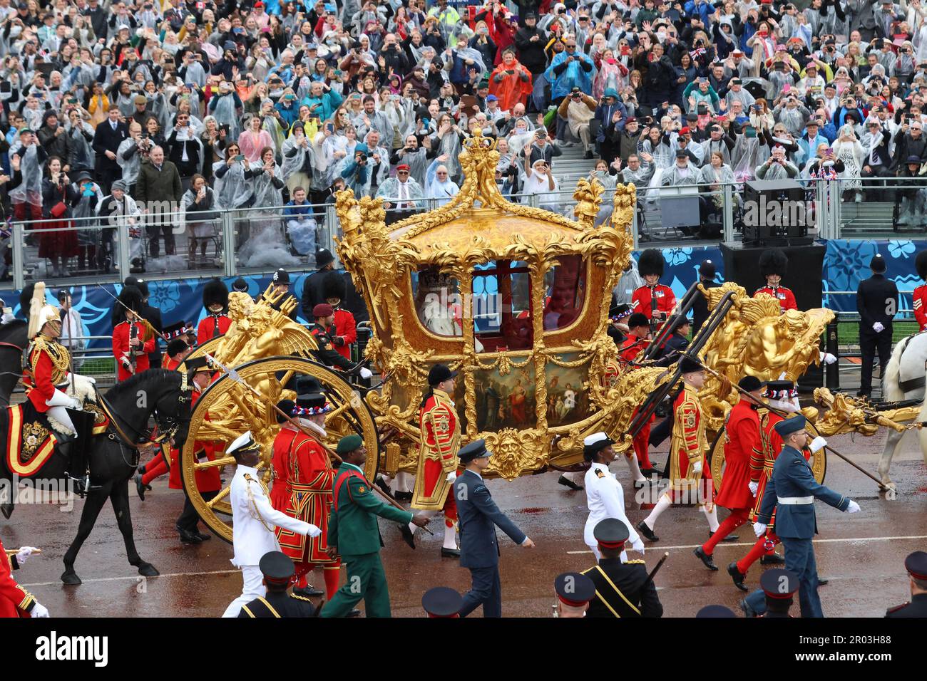 London, UK. 06th May, 2023. King Charles III and his wife Queen Camilla ...