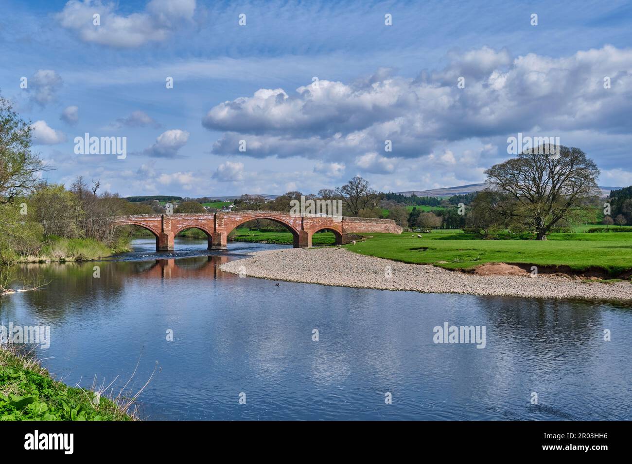 Eden Bridge, spanning the River Eden, near Lazonby, Penrith, Cumbria ...