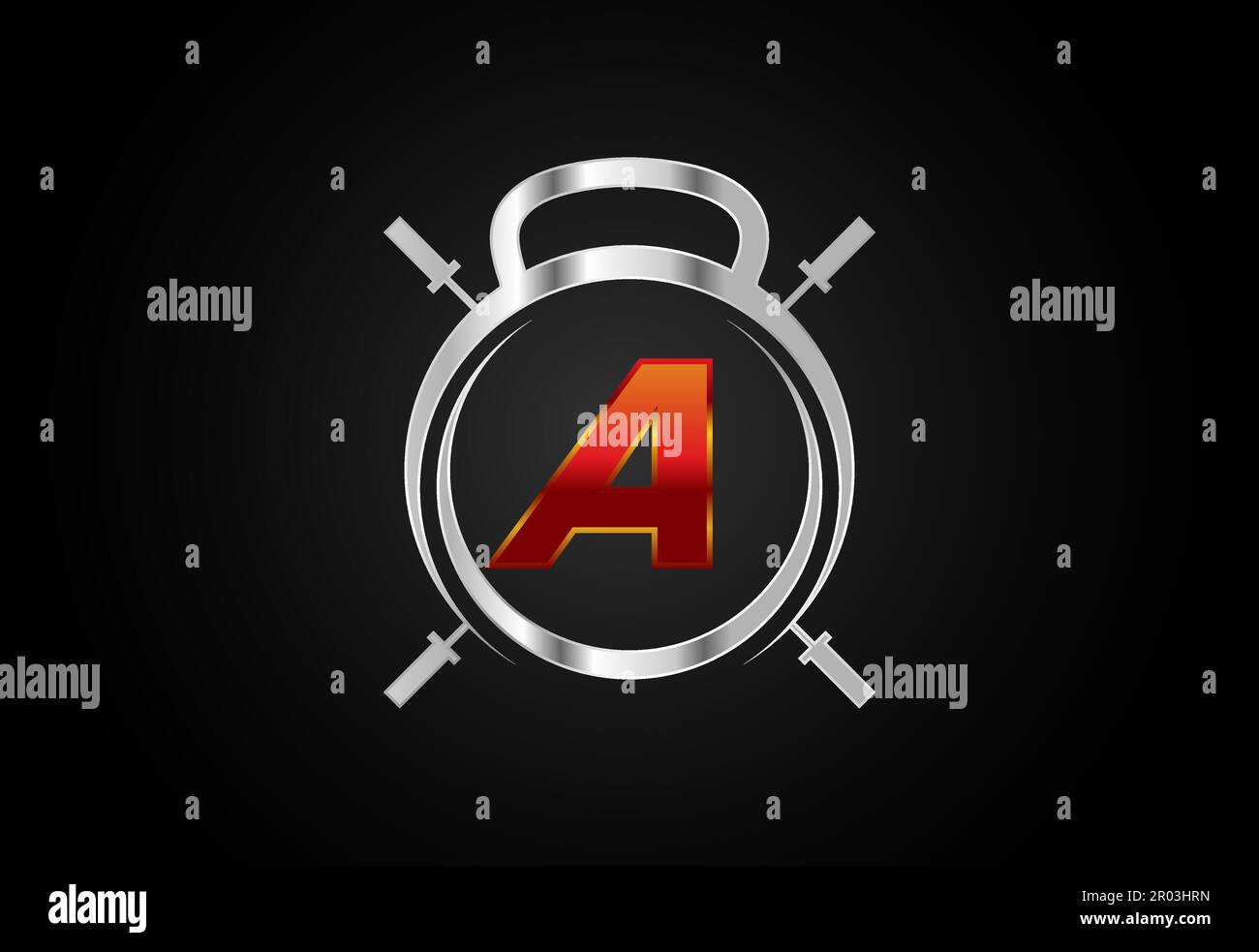 English alphabet with gym and fitness sign. Lifting vector logo design ...