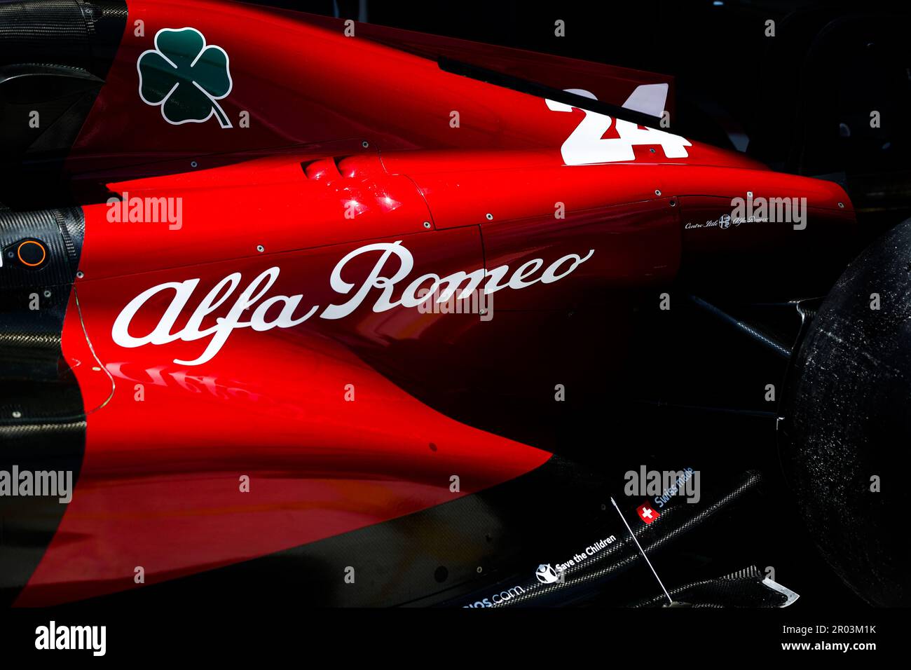 Alfa Romeo F1 Team Stake C43, mechanical detail engine cover during the Formula 1 Crypto.com ...