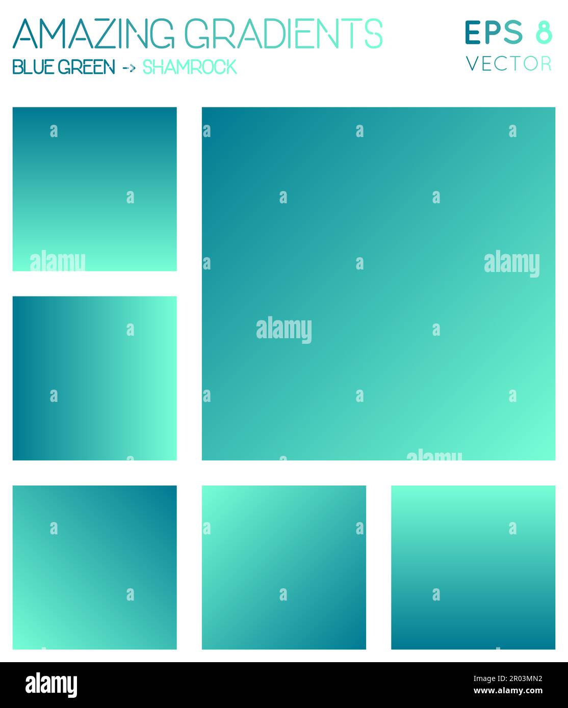 Colorful gradients in blue-green and shamrock color tones. Adorable ...