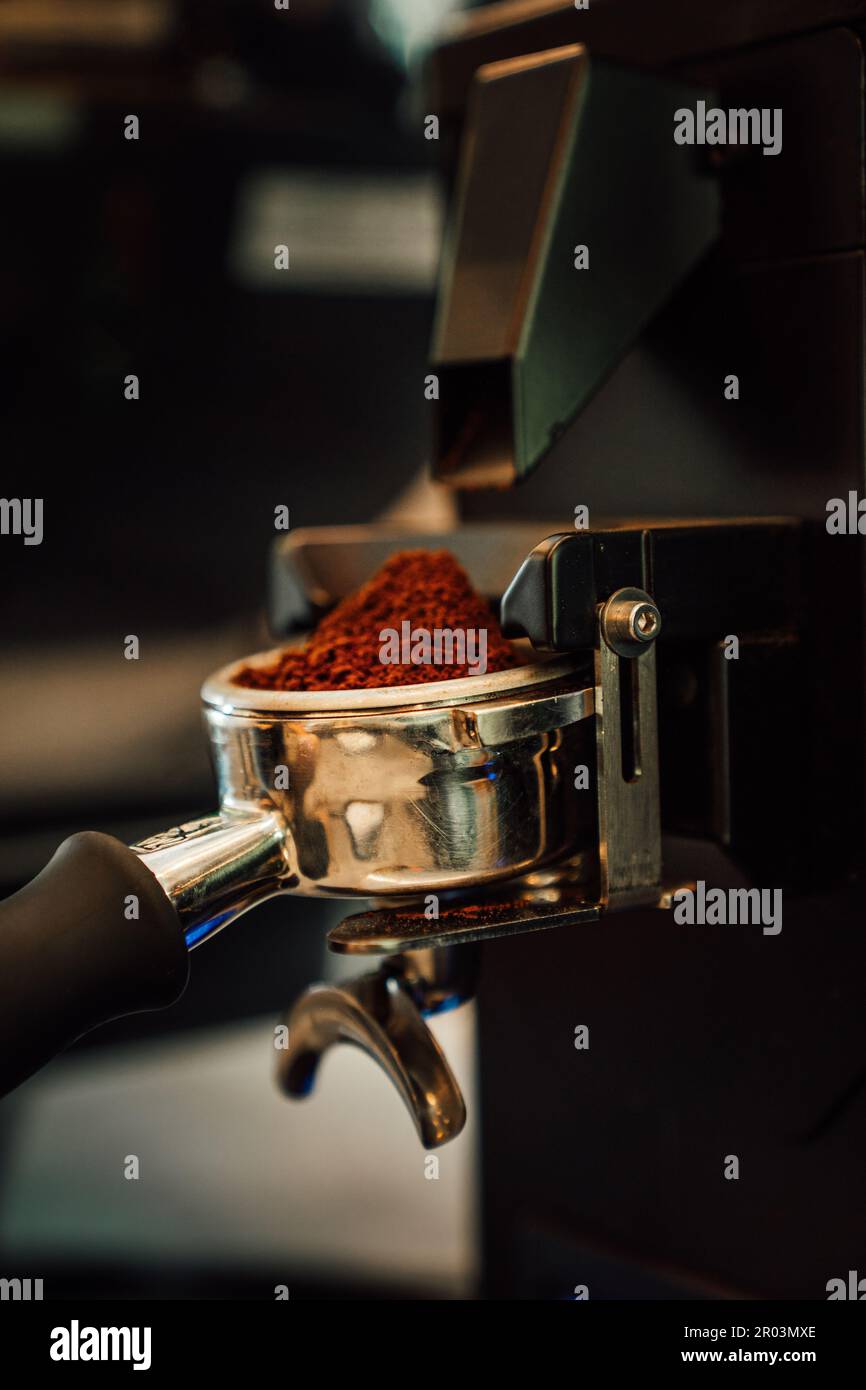 Freshly roasted smoky coffee beans hi-res stock photography and images ...
